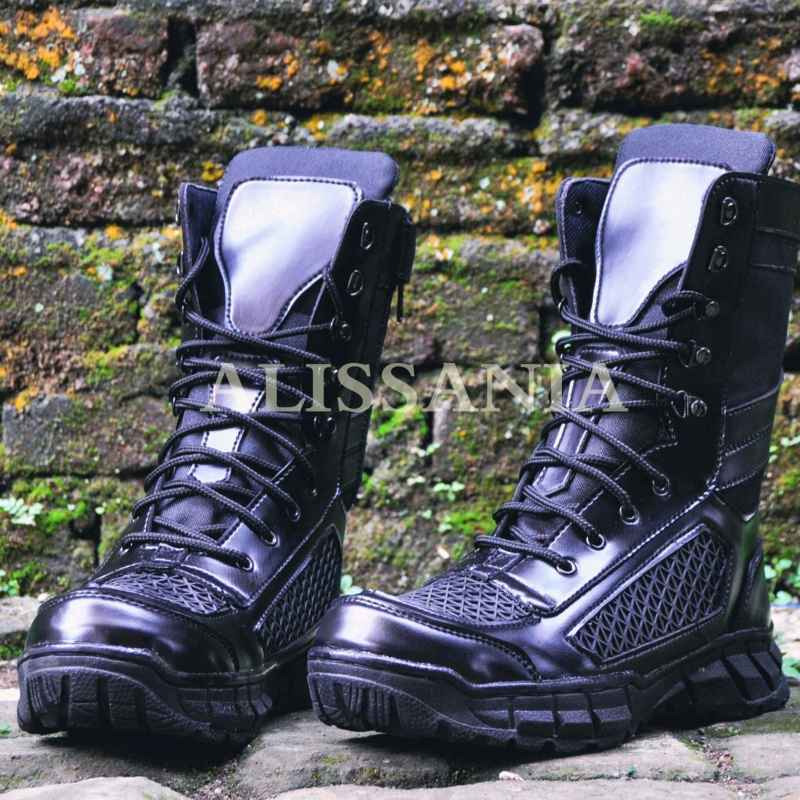 Promo Sepatu Pdl Safety Boots Ujung Besi Dinas Lapangan - 40 Hitam ...