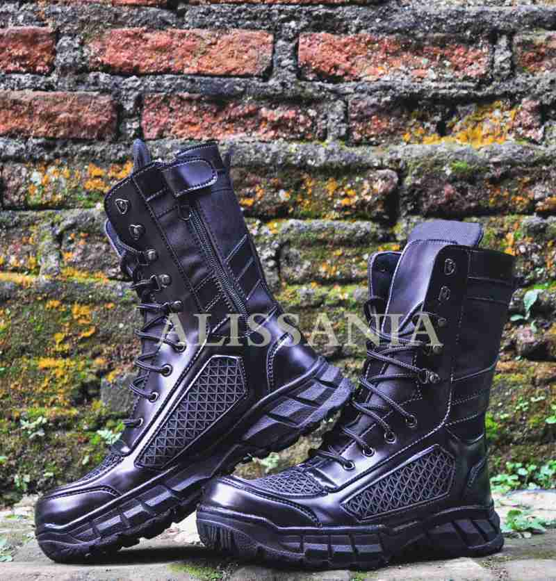 Promo Sepatu Pdl Safety Boots Ujung Besi Dinas Lapangan - 40 Hitam ...