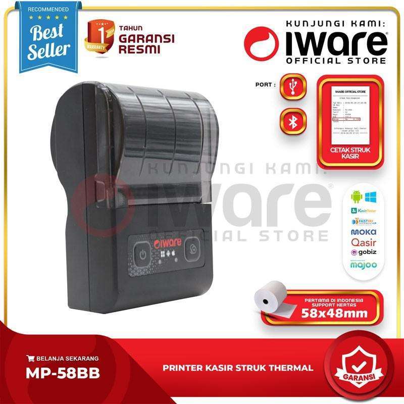 Jual Mobile Printer Thermal Struk Kasir Iware Mp-58bb Bluetooth ...
