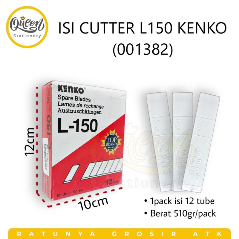 Jual 1 Tube Isi Cutter L150 Kenko Refill Pisau Cuter Besar (001382) Di Seller Queenstationery ...