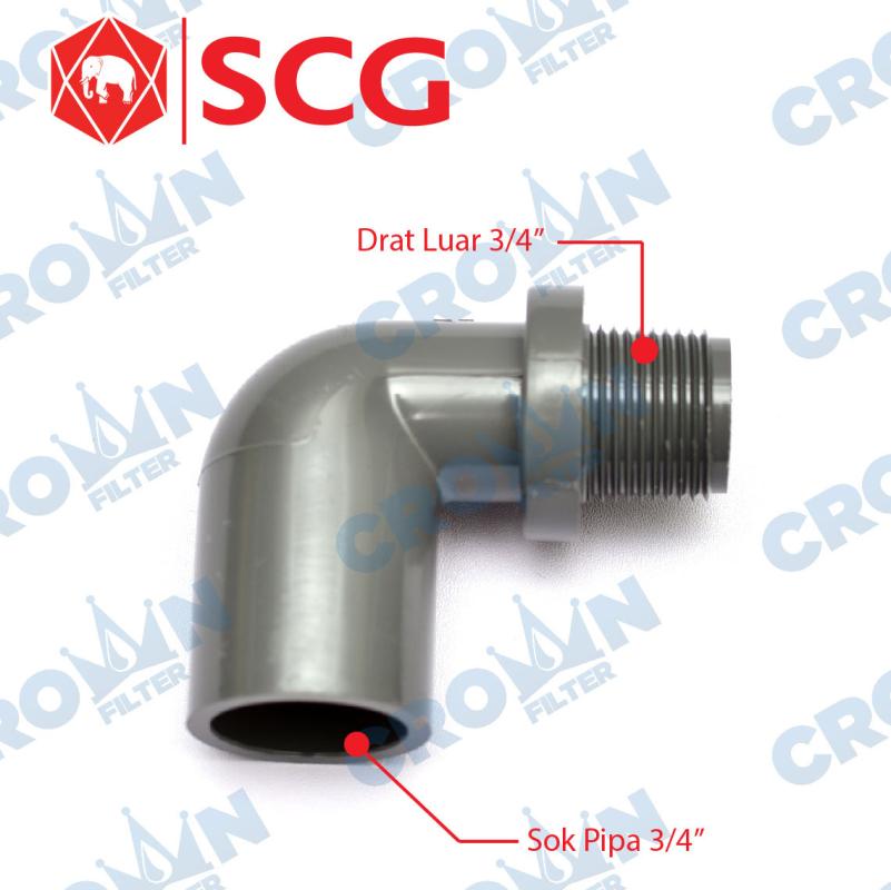 Jual Scg Elbow Keni Drat Luar / Valve Elbow Aw 3/4 Di Seller ...