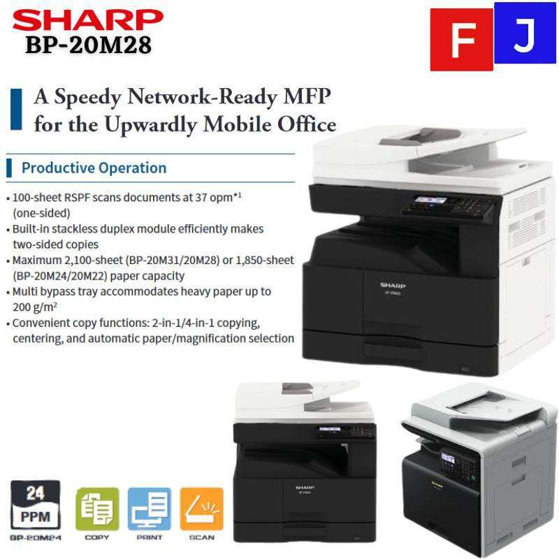 Jual Mesin Fotocopy SHARP BP-20M28 DADF Kertas A3 A4 Print Scan Copy RESMI di Seller SMFJ ...