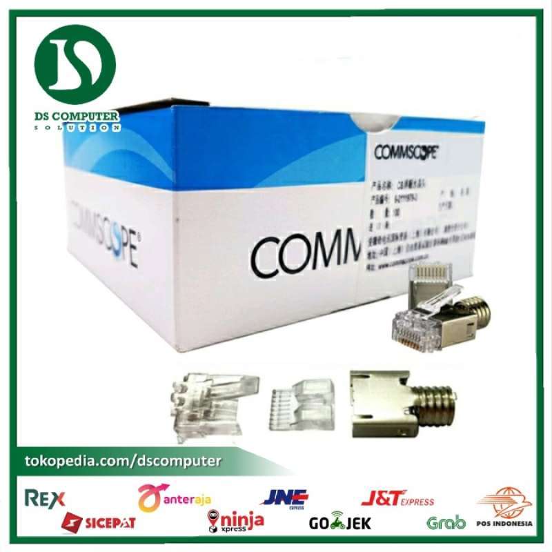 Promo AMP Commscope Connector Rj45 Cat6 Original (100pcs/bag) Diskon 23 ...