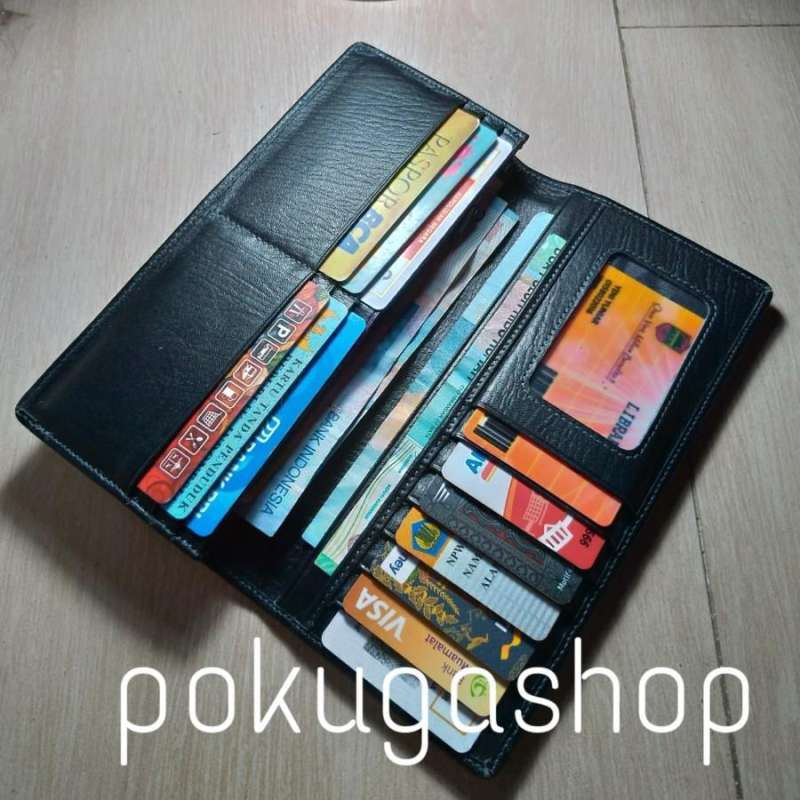 Jual Dompet Kulit Sapi Asli Model Panjang Unik Serat Kayu/dompet Kulit ...