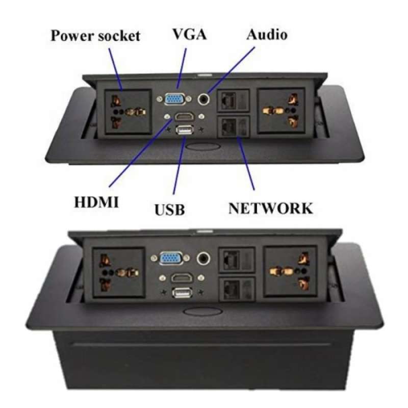 Promo Floor Socket Lantai Meja Power Listrik,Usb,Lan Network,Hdmi,Mic ...