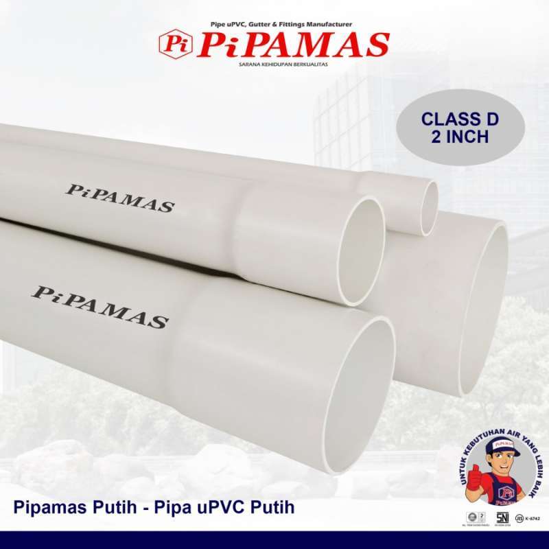 Jual Pipa PVC Putih D 2 inch Pipamas Putih uPVC di Seller Pipamas ...