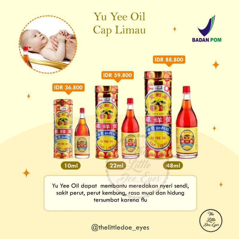 Jual Yu Yee Oil Cap Limau / Minyak Gosok / Minyak Angin Di Seller ...