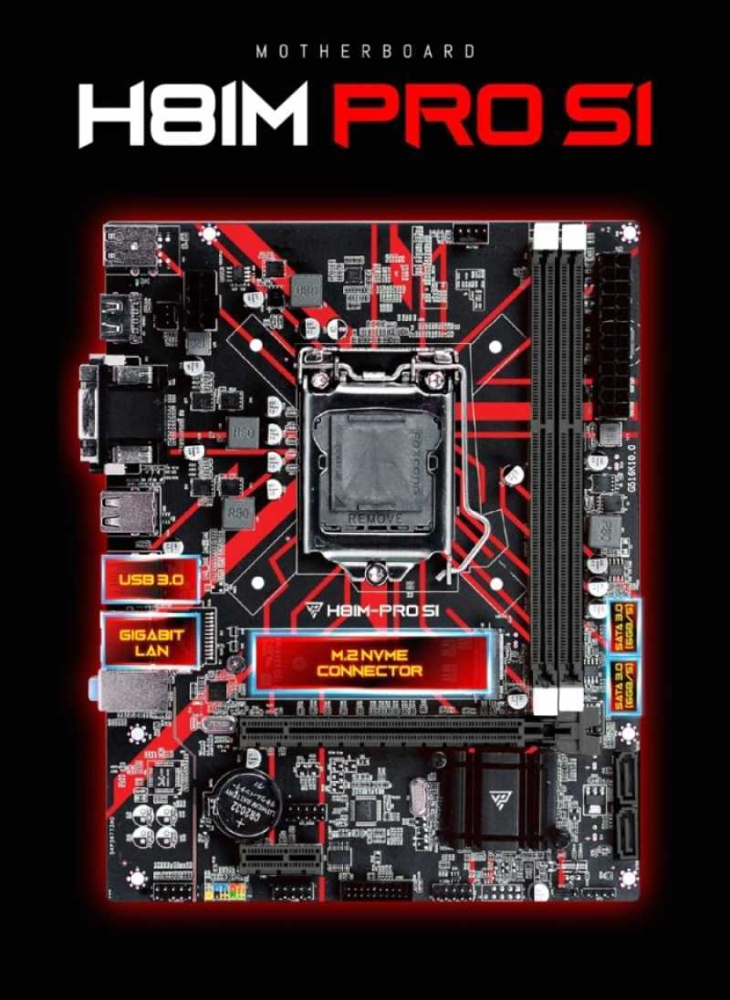 Promo Motherboard Gaming H81m Pro S1 Varro Support Nvme Resmi Diskon 23 ...