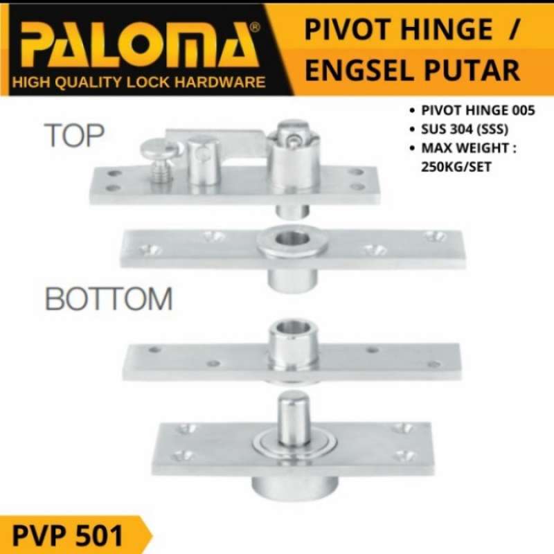 Promo ENGSEL PIVOT PALOMA PVP 501 PIVOT HINGE SUS 304 MAX BERAT 250KG ...