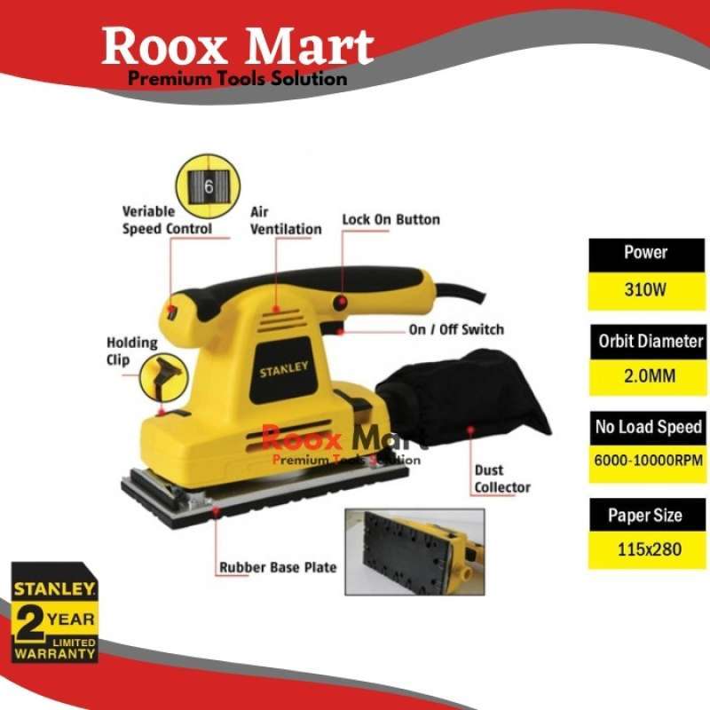 Promo Mesin Amplas Listrik 310w Stanley Sss310 1/2 Sheet Sander Diskon ...