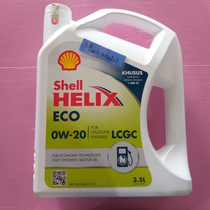 Promo Oli Mesin Shell Helix Eco 0W-20 Api Sn Ilsac Gf-5 3.5L Diskon 20% ...