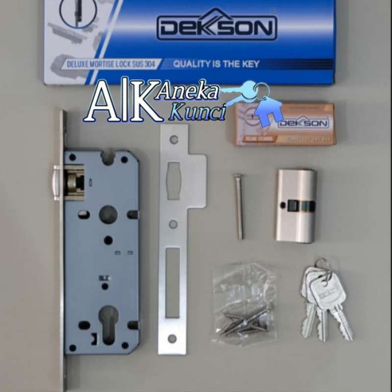 Jual mortise lock dekkson rl dl 8485/Body pintu kayu 8540 dekson ...