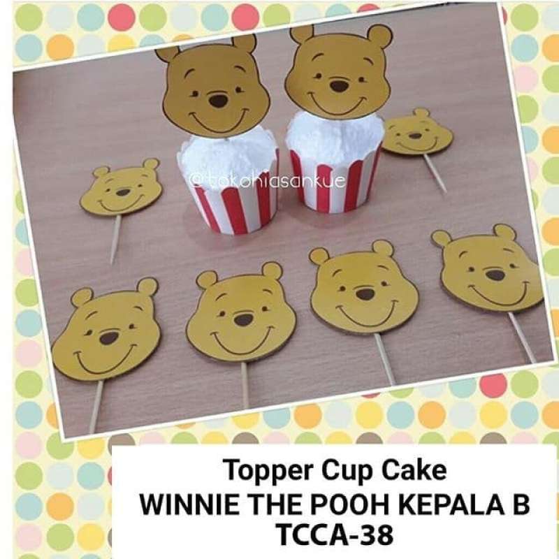 Promo TCC A38 - TOPPER CUP CAKE WINNIE THE POOH KEPALA B Diskon 23% di ...