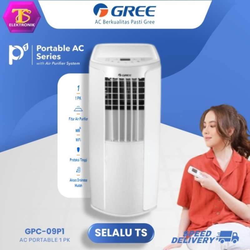 Jual Ac Portable 1 Pk Gree Gpc 09p1 Standar Wifi Control Watt Low Listrik Di Seller Emma Store ...