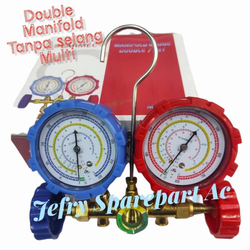 Promo TESTING MANIFOLD DOUBLE MULTI STARMEC R410A R32 R22 AC TANPA ...