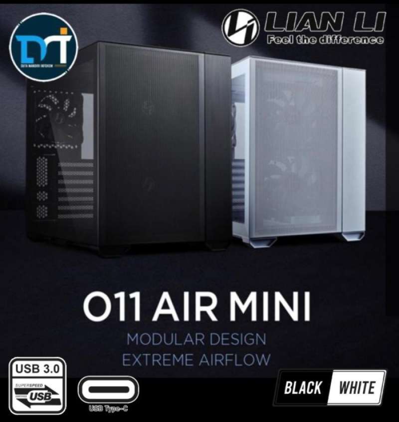 Promo Lian Li O11 Dynamic Air Mini - Mesh Design Tempered Glass Gaming ...