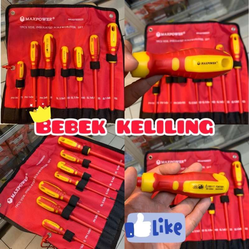 Promo Obeng Listrik Set Maxpower / Insulation Screwdriver Set / Obeng ...
