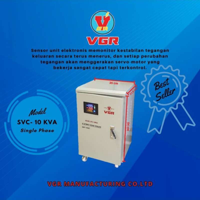 Promo Stabilizer Listrik 10000 Watt 1 Phase Digital - 10 Kva Merk Vgr ...