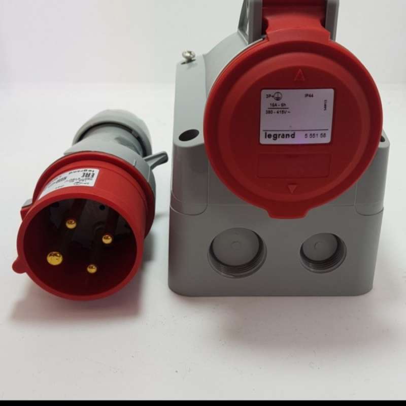 Promo LEGRAND Set Surface Mounting Socket 3P+E/4Pin 16A IP44 Diskon 23% ...