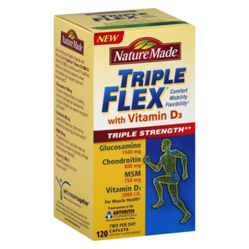 Promo Nature Made Triple Flex with Vitamin D3, 120 Caplets Diskon 25% ...