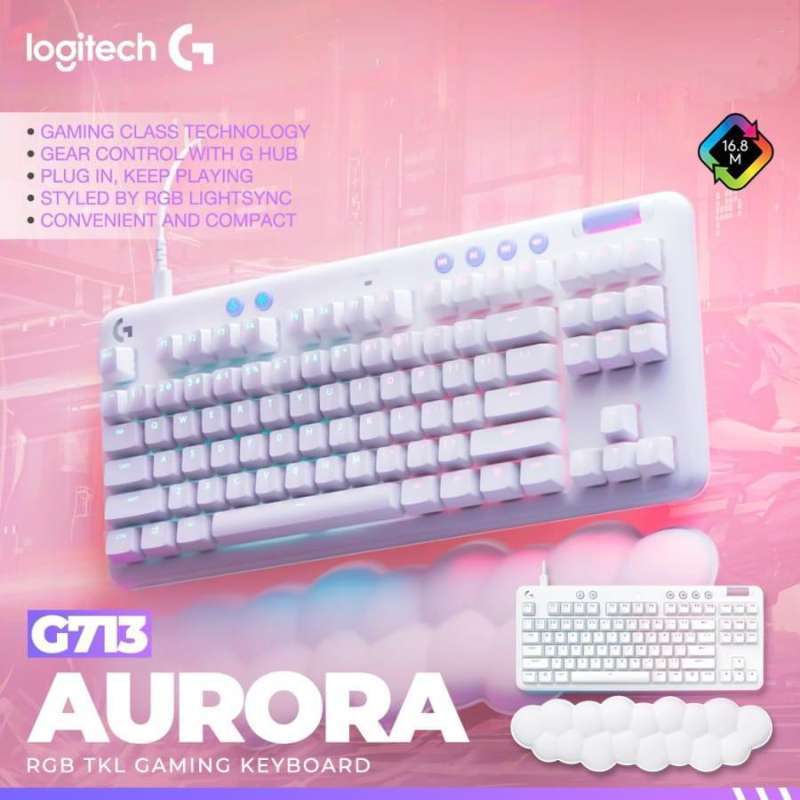 Jual Logitech G713 Keyboard Gaming Mechanical Tkl Rgb Lighting - Linear ...