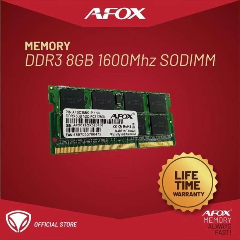 Jual Memory Ram Laptop Afox Sodimm Ddr3 8gb 1600mhz Di Seller Komputermedan Official Store ...