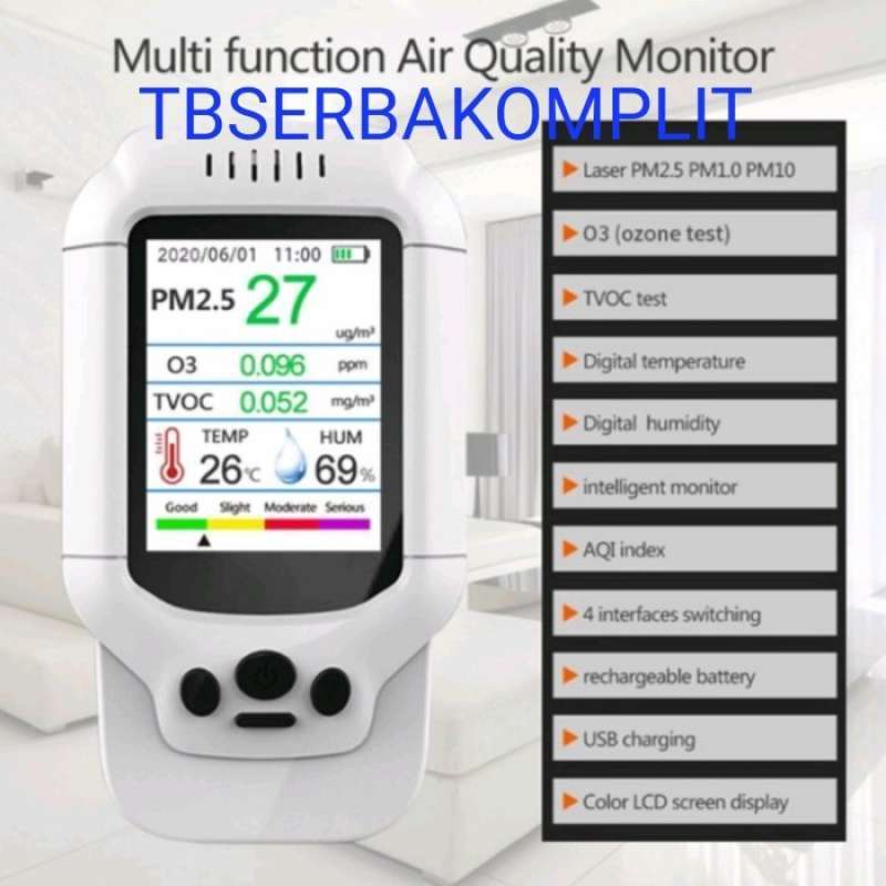 Promo Air Quality Monitor PM2.5 Dust TVOC O3 Ozone Temp Haze Sensor Meter Diskon 23% di Seller ...