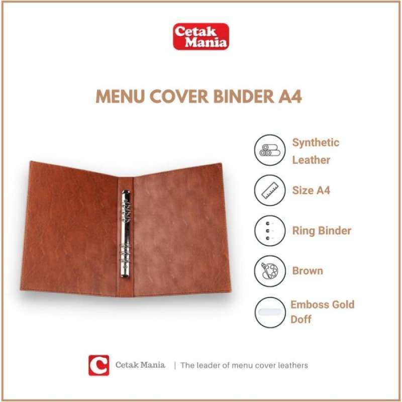 Promo Buku Menu Restoran Kulit Binder A4 - Coklat - Ready Stock - Buku ...