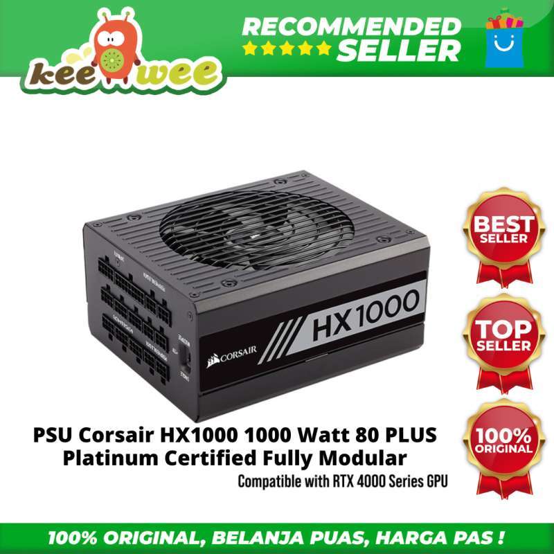 Jual PSU Corsair HX1000 1000 Watt 80 PLUS Platinum Certified Fully ...