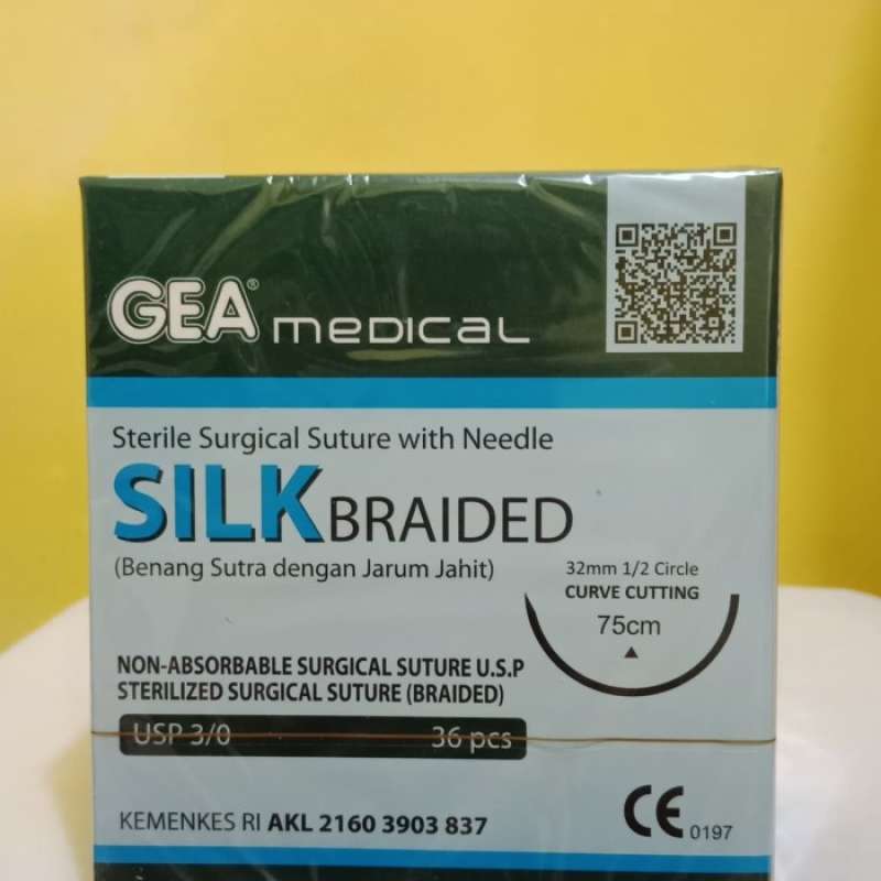 Promo Gea Braided Silk 3.0 Benang Operasi + Jarum Diskon 23% di Seller Indah Healthcare - Tegal ...
