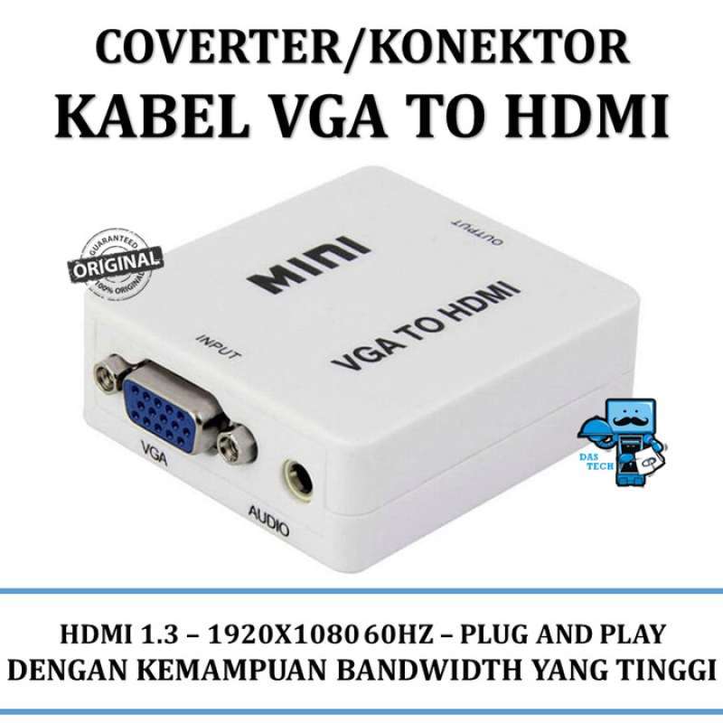 Promo Kabel VGA to HDMI Converter konektor Connector Diskon 23% di ...