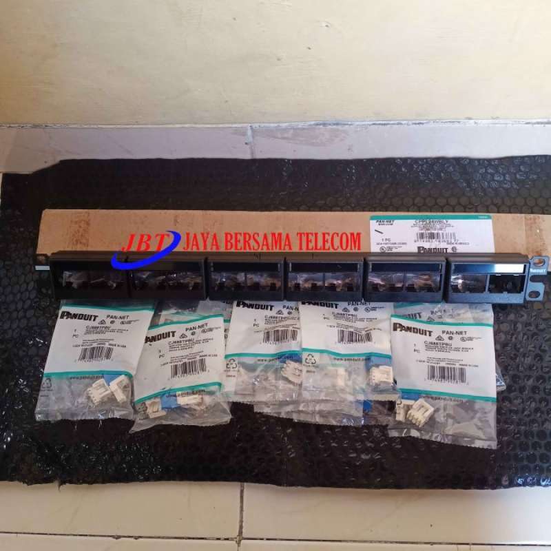 Promo Panduit Patch Panel 24 port cat.6 Loaded/komplit modular Diskon ...