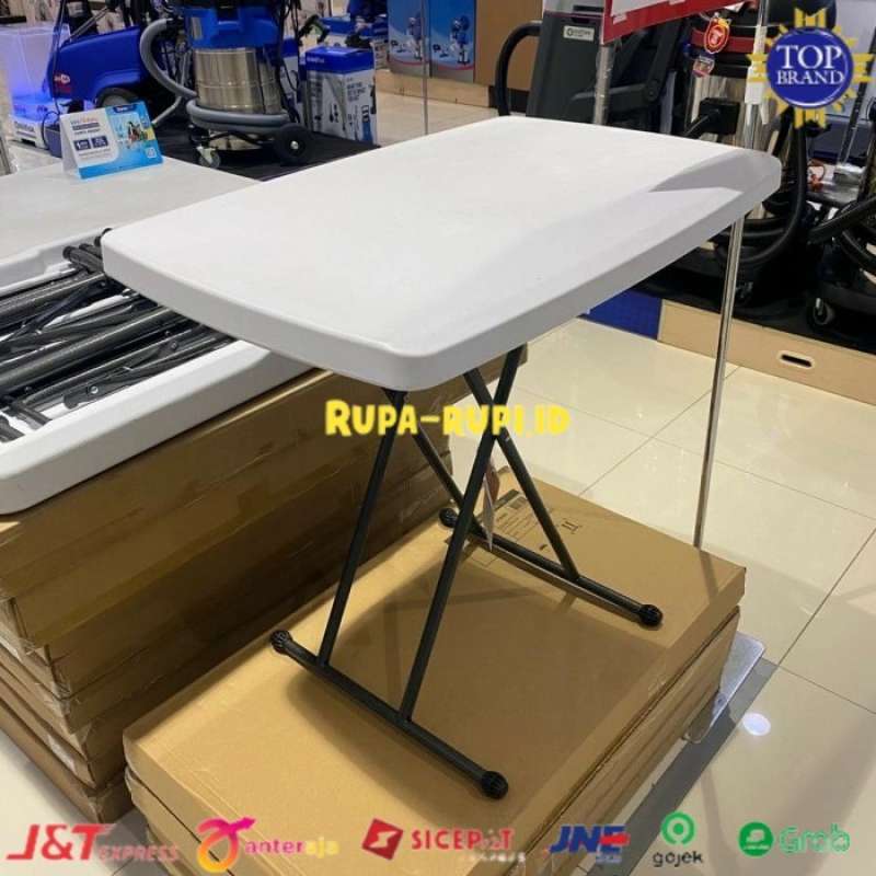 Promo Krisbow meja Makan taman Lipat portable Adjustable 76 x 50 x 71 ...