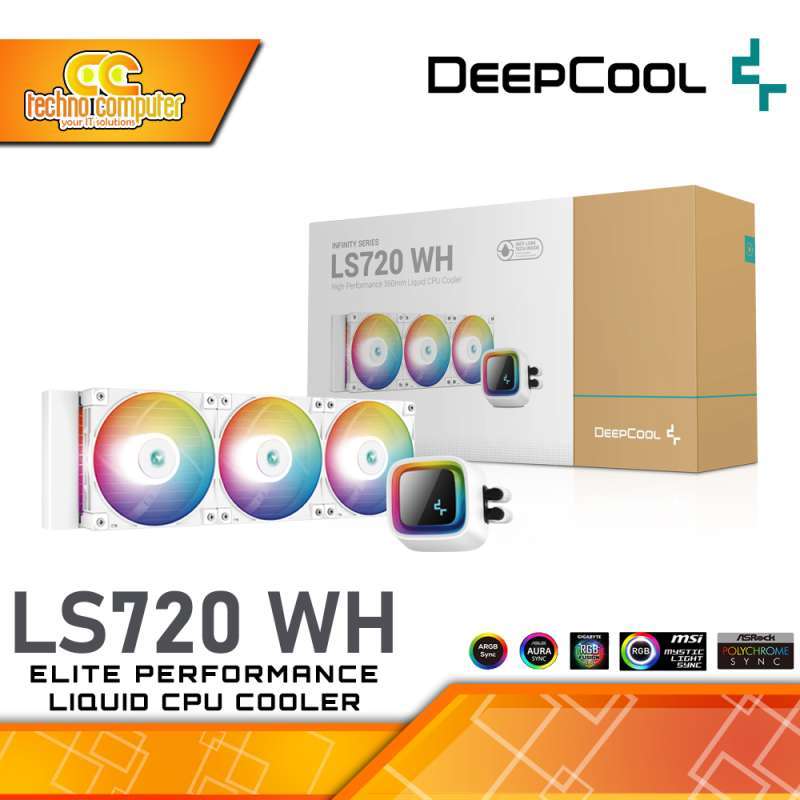 Jual CPU COOLER DEEPCOOL LS720 Premium White - 360mm AIO Liquid Cooler ...