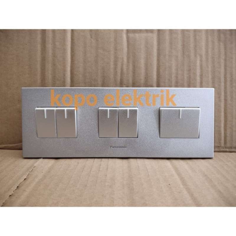 Jual Panasonic Double Saklar Seri + Saklar Engkel Besar Style Silver 3 ...