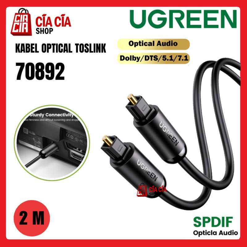 Jual UGREEN Kabel Toslink Optical Digital SPDIF Kabel Audio Fiber Optic ...
