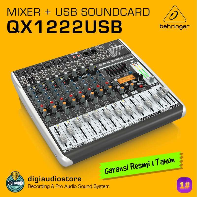 Jual Audio Mixer 8 Channel + Usb Soundcard + Effect Reverb Vocal Efek ...