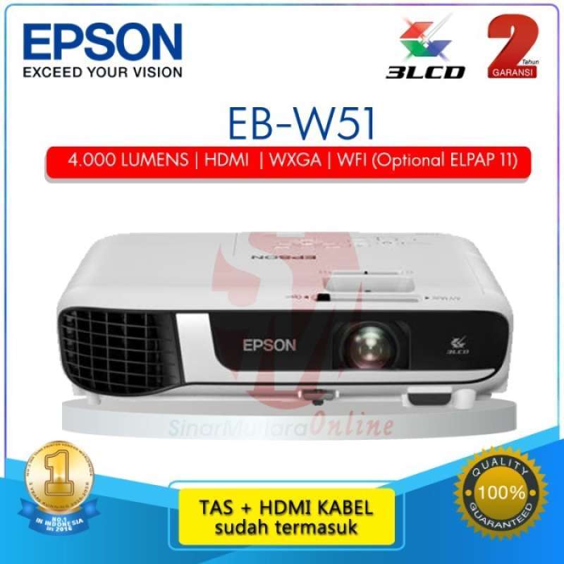 Jual Projector Eb W51 Wxga 3lcd 4000 Lumens Hdmi Wireless (optional) Di ...