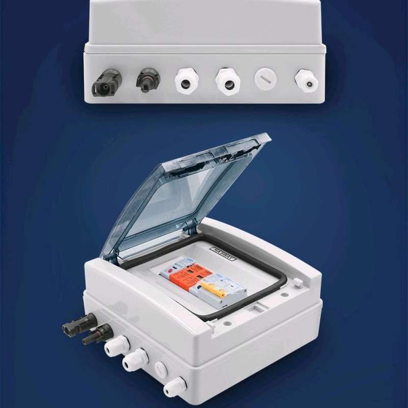 Jual Box Panel With Lightning Protection 1 Input 1 Out Dc 600v Fuse Mcb ...