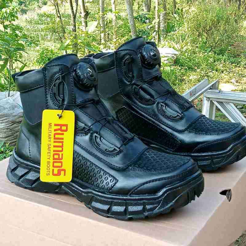 Jual Terbaru- Sepatu Tactical Rumaos 6inch Semi Boots Taliputar Kulit ...
