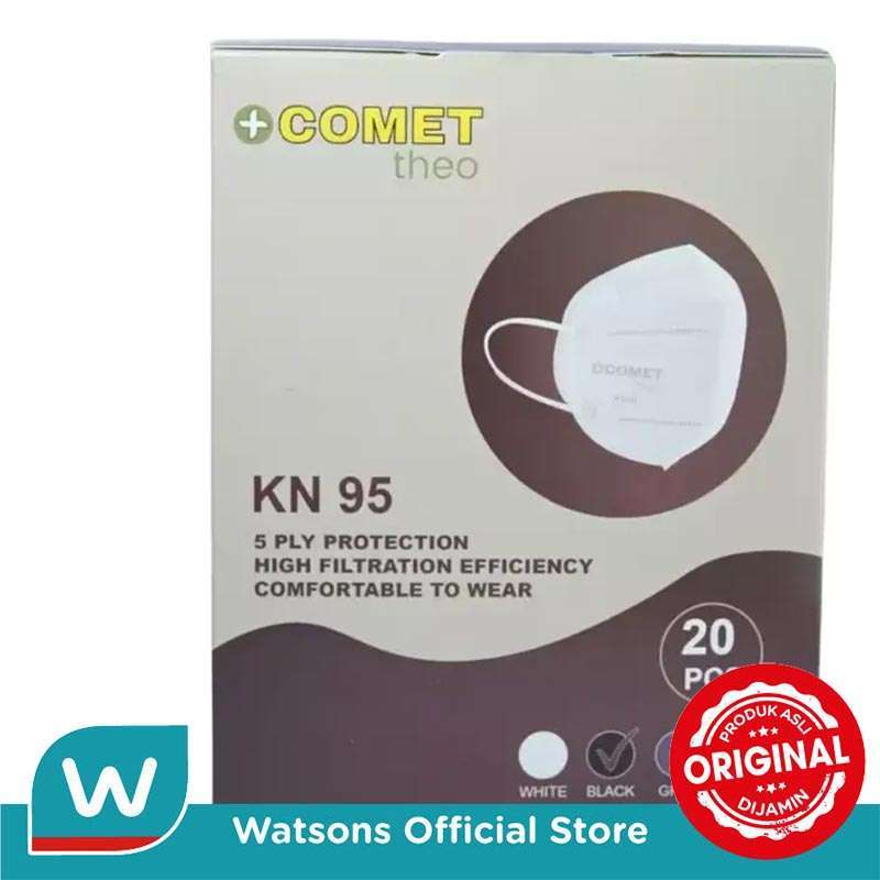 Jual Comet Theo Kn95 20's Black Face Mask Di Seller Watsons Official Store - Warehouse Watsons ...