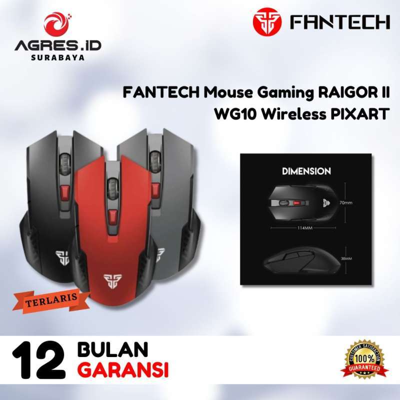 Jual FANTECH MOUSE WIRELESS GAMING RAIGOR II WG10 di Seller AGRES ID ...