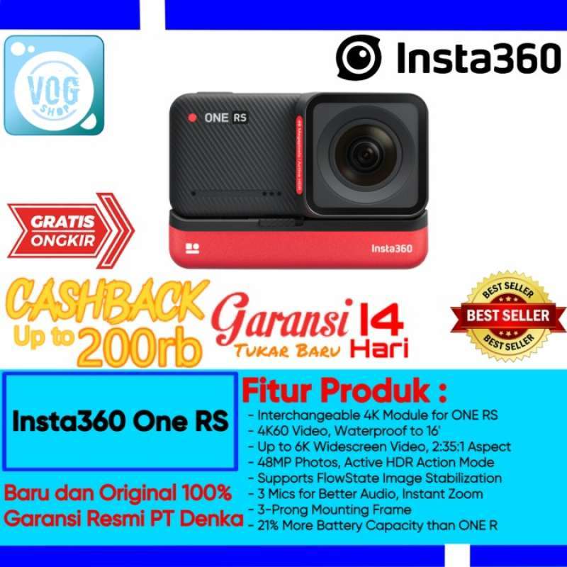 Promo Insta360 ONE RS 4K Action Camera Diskon 23% di Seller Focus ID ...