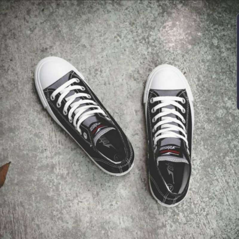 Jual Sepatu Sneakers - Johnson Basic Colour Highcut (hc) Black Grey ...