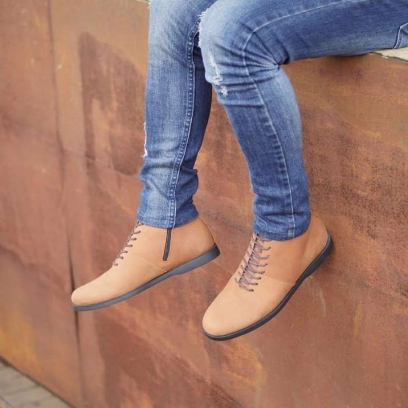 Jual Sepatu Boots Formal Pria Kulit Asli Sultan X Greata Sverker Zipper ...