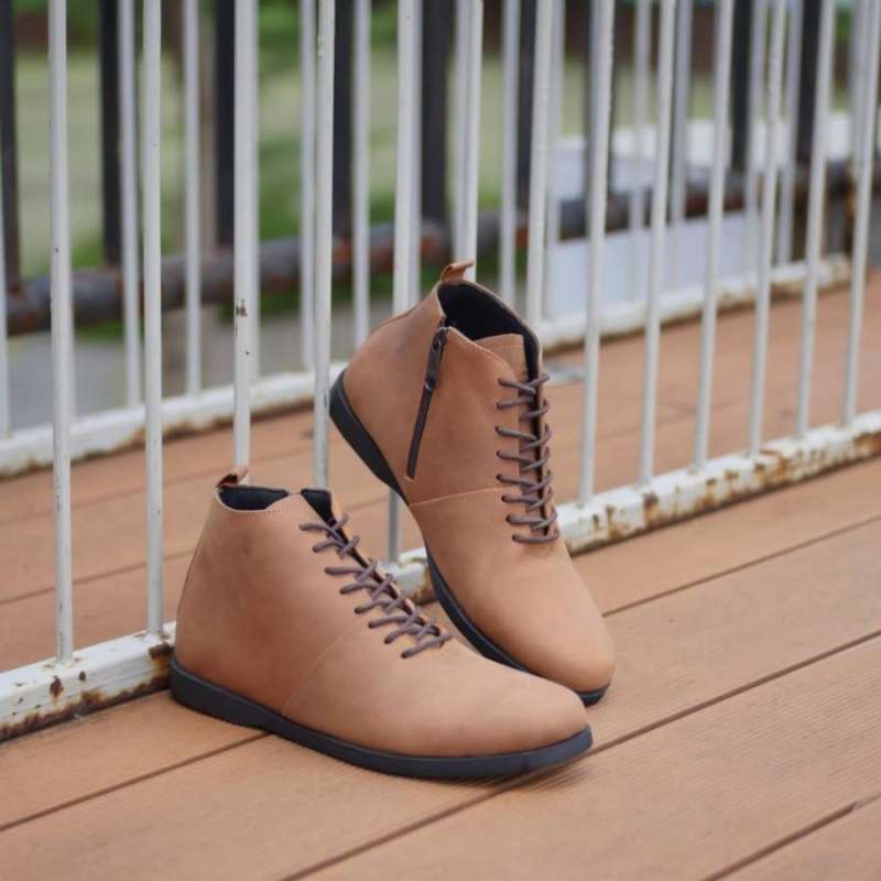 Jual Sepatu Boots Formal Pria Kulit Asli Sultan X Greata Sverker Zipper ...