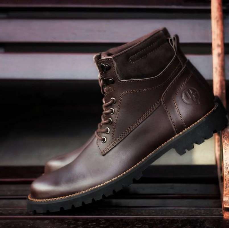 Jual Sepatu Safety Boots Kulit Asli Sultan X Reylman Pentatonic Dark ...