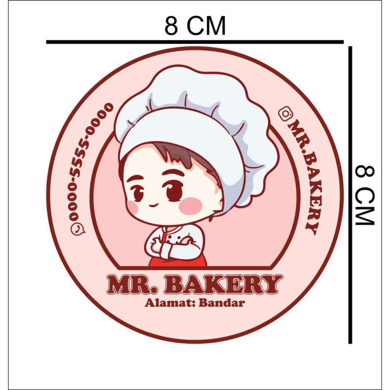 Jual CETAK STIKER LABEL BULAT TOKO OLSHOP KEMASAN PRODUK MAKANAN CUSTOM ...