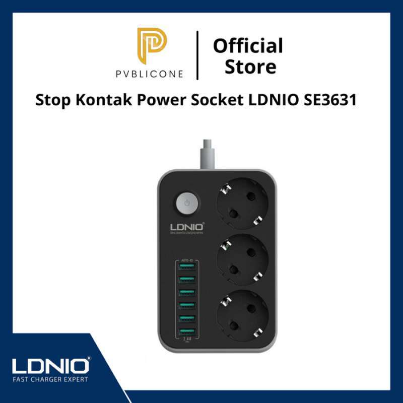 Jual Stop Kontak Power Socket Ldnio Se3631 3 Socket 6 Usb 3.4a Original ...