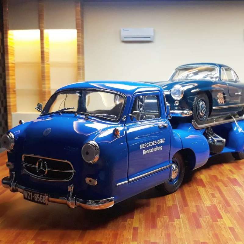 Promo 1/18 Mercedes Benz Renntransporter The Blue Wonder By CMC Diecast ...